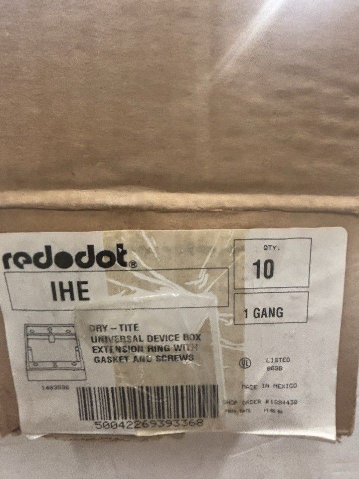 Weather Proof Box Bell Box Extension Ring Single Gang Box Red Dot | eBay