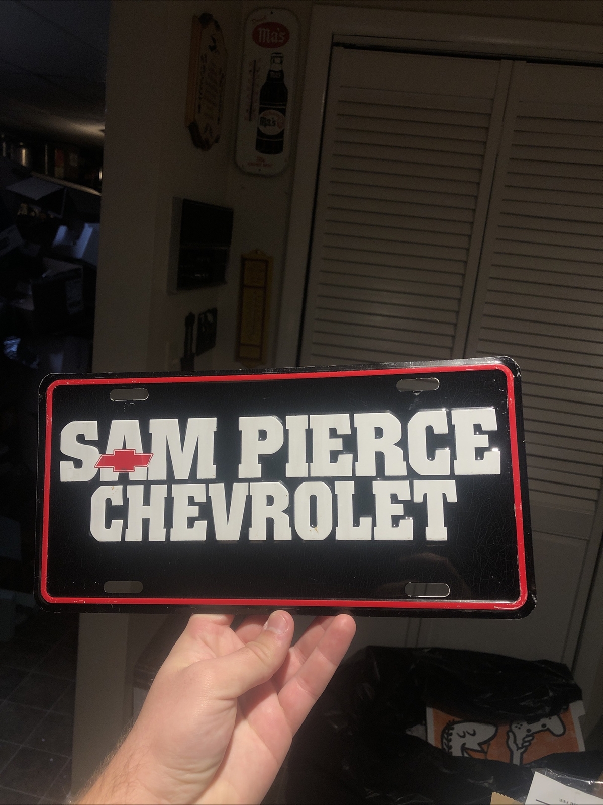 1980s Sam Pierce Chevrolet Dealer Booster License Plate Middletown ...