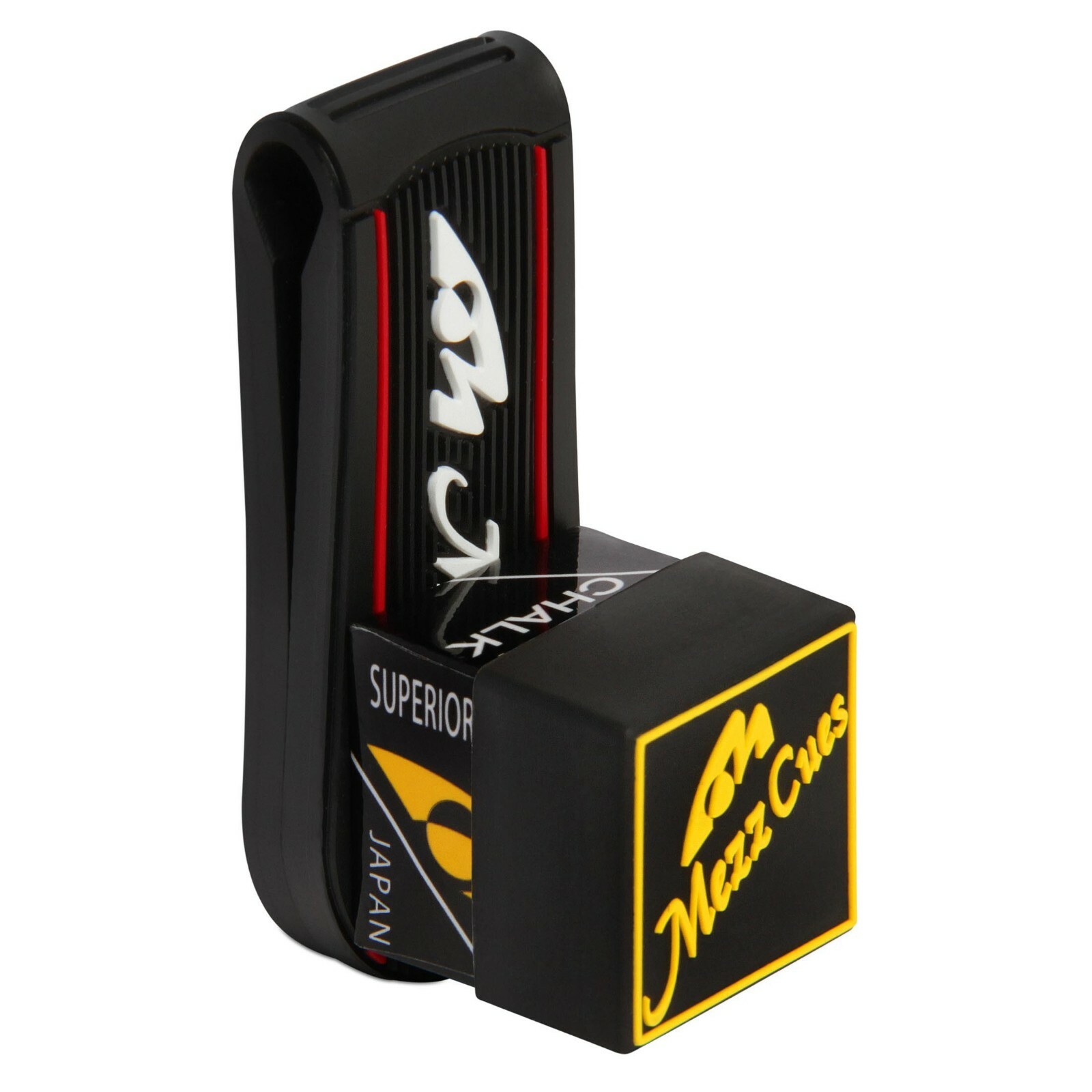 MEZZ Smart Chalk Set - Black Chalk Holder w/Yellow Mezz logo-Mezz Pool ...