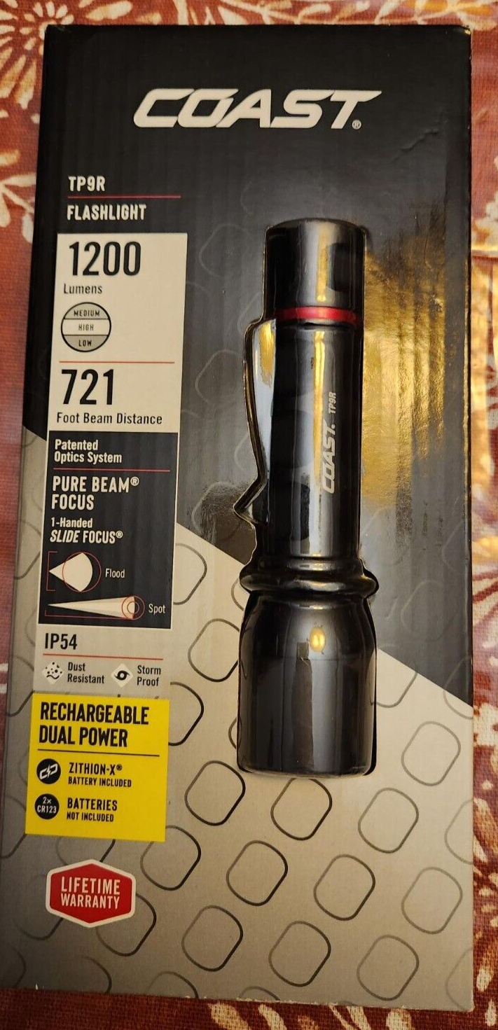 Coast TP9R Professional 1200-Lumen LED Rechargeable Flashlight w/ ZX850 ...