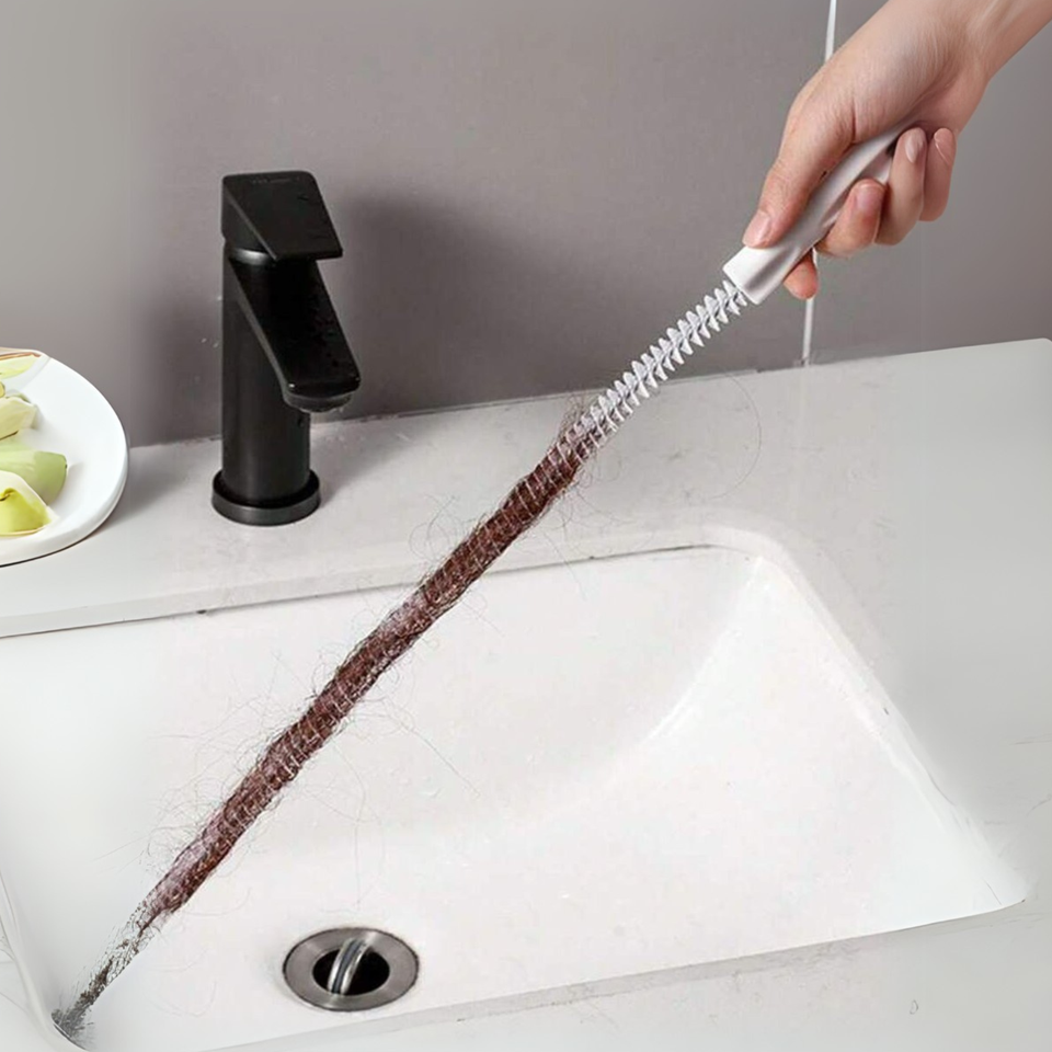 45cm Drain Cleaning Brush, Flexible Sink & Bathroom Clog Remover Tool ...
