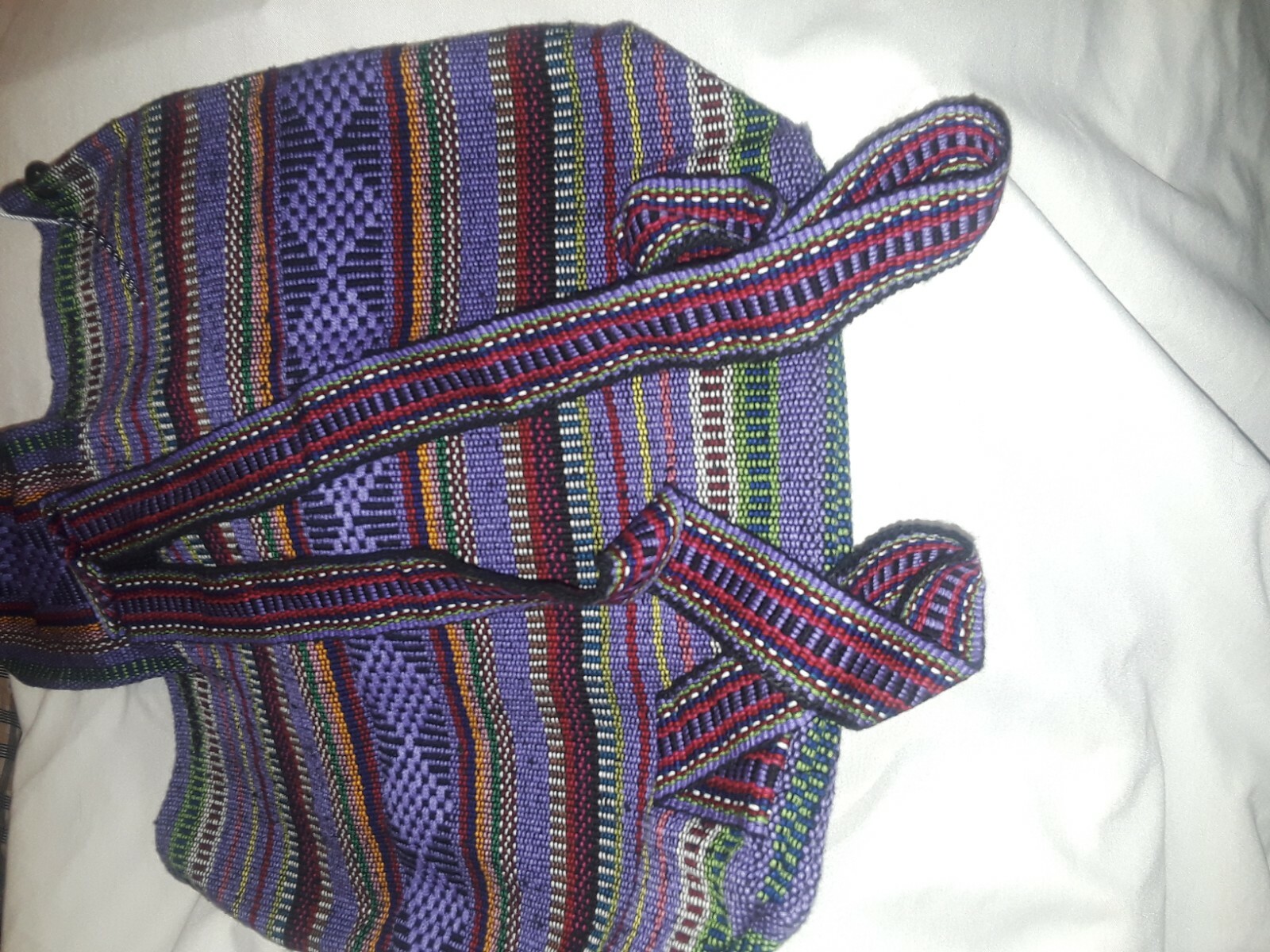 Handmade Woven Mexican Backpack Serape Beach Bag Hippie Bohemian Rasta ...