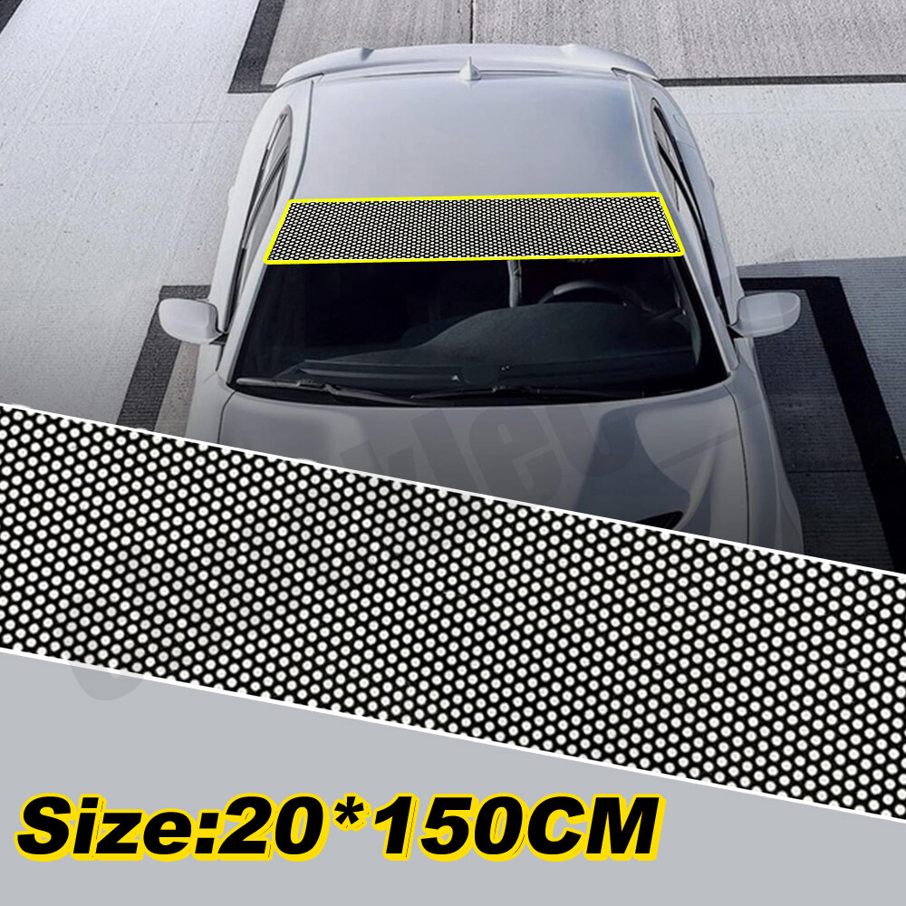 Car Front Windshield Sunshade Sticker Visor Mesh Strip Vinyl Decal ...