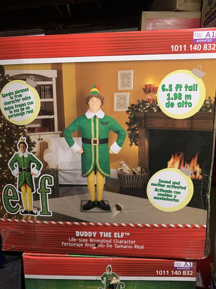 ELF LIFE SIZE 6.5 Ft Animated Buddy the Christmas Animatronic FACTORY ...