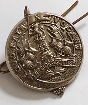 WW1 Tyneside Scottish Cap Badge 1st Pattern White Metal 2 Lugs Antique ...
