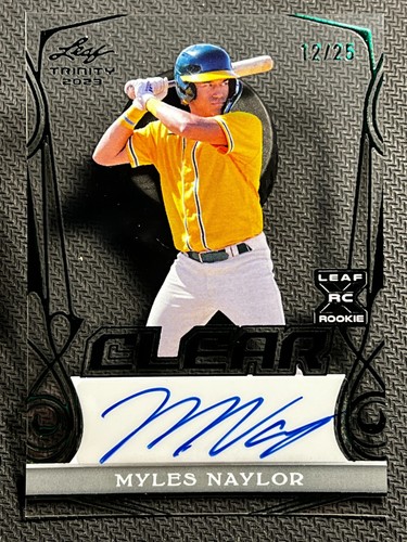 2023 Leaf Trinity CLEAR ROOKIE AUTO Myles Naylor 12/25 | eBay