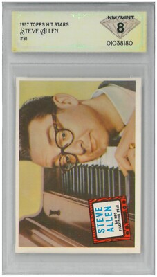 1957 Topps Hit Stars STEVE ALLEN #81 💎 DSG 8 NM/Mint | eBay