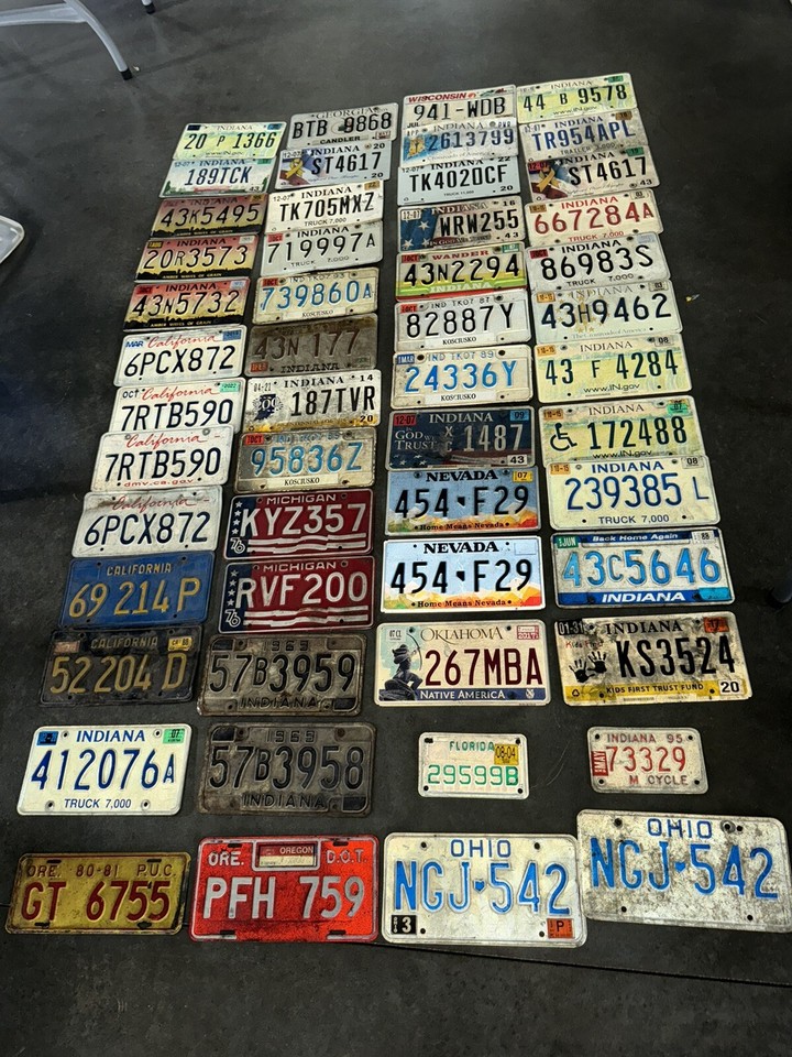 Lot Of 52 Awesome Vintage License Plates | eBay
