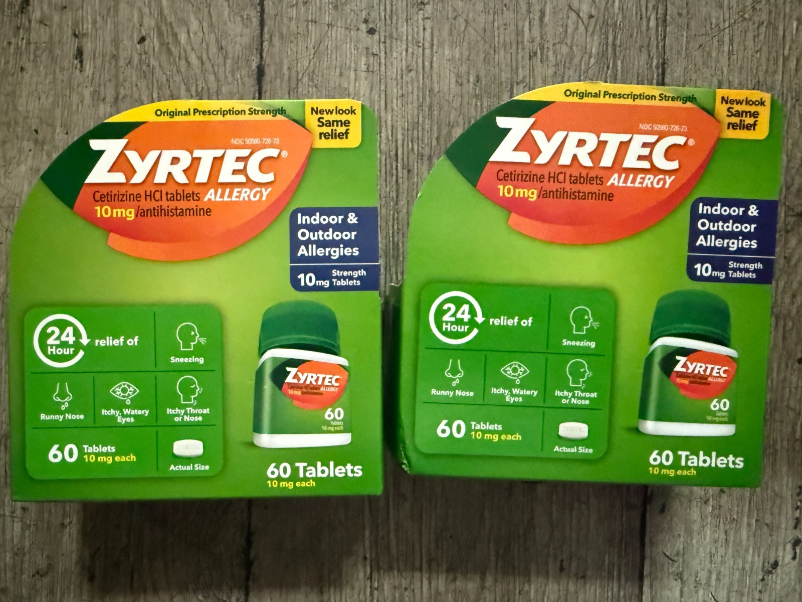 Zyrtec Allergy Relief 10mg Tablets - 60 Count x11 | eBay