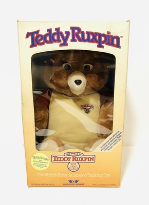 Vintage 1985 Teddy Ruxpin With Original Box NOT WORKING FOR PARTS OR ...