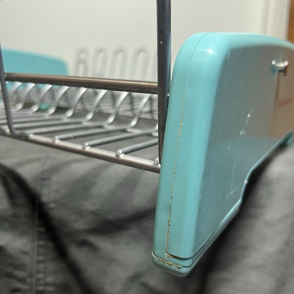 Vintage Kitchenaid Aqua Dish Drying Drainer Rack Turquoise Kitchen ...
