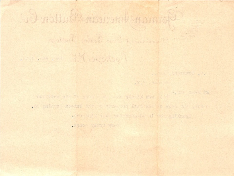 German American Buttons Rochester NY 1904 Letterhead Fine Tailor ...