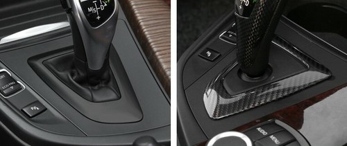 Real Carbon Fiber Handle Gear Shift Knob Base Trim Cover Fits 13-20 F20 ...
