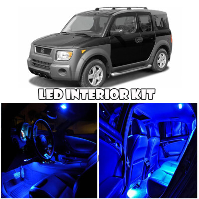 For 03-11 Honda Element Blue LED Full Package Map Dome Trunk License ...