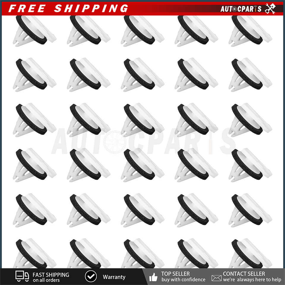 30 Moulding Clips with Sealer For GM 11611375 Cadillac Chevrolet & GMC ...