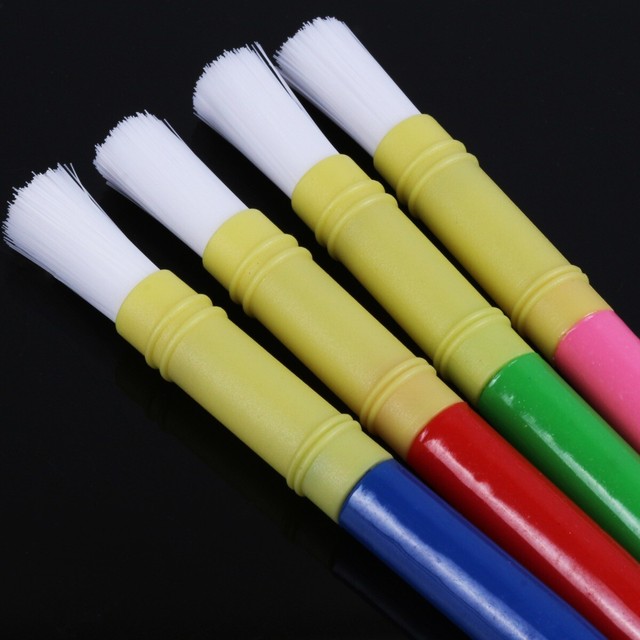 4x Kids Chunky Paint Brushes Childrens Thick Easy Grip Painting Art ...