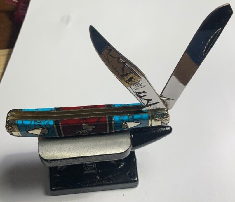 Anvil Knife Display Stand One Pound Black with Two Magnets *Knife NOT ...