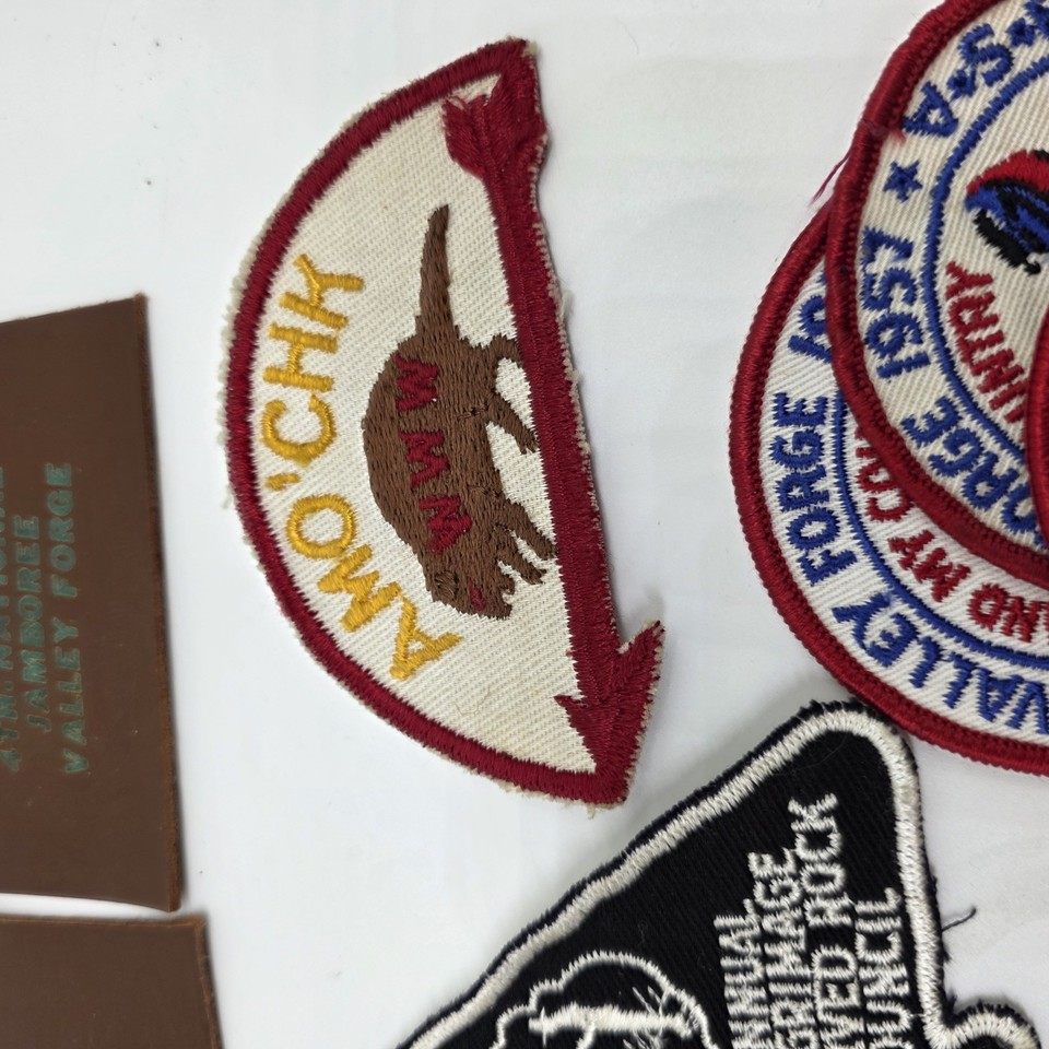 Vtg Boy Scouts BSA OA Patch Amo’chk Flap, Owasippe, Leather Flaps ...