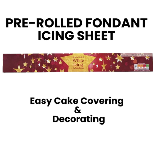 White Icing 450g Pre-Rolled Fondant Icing Sheet Cake Covering ...