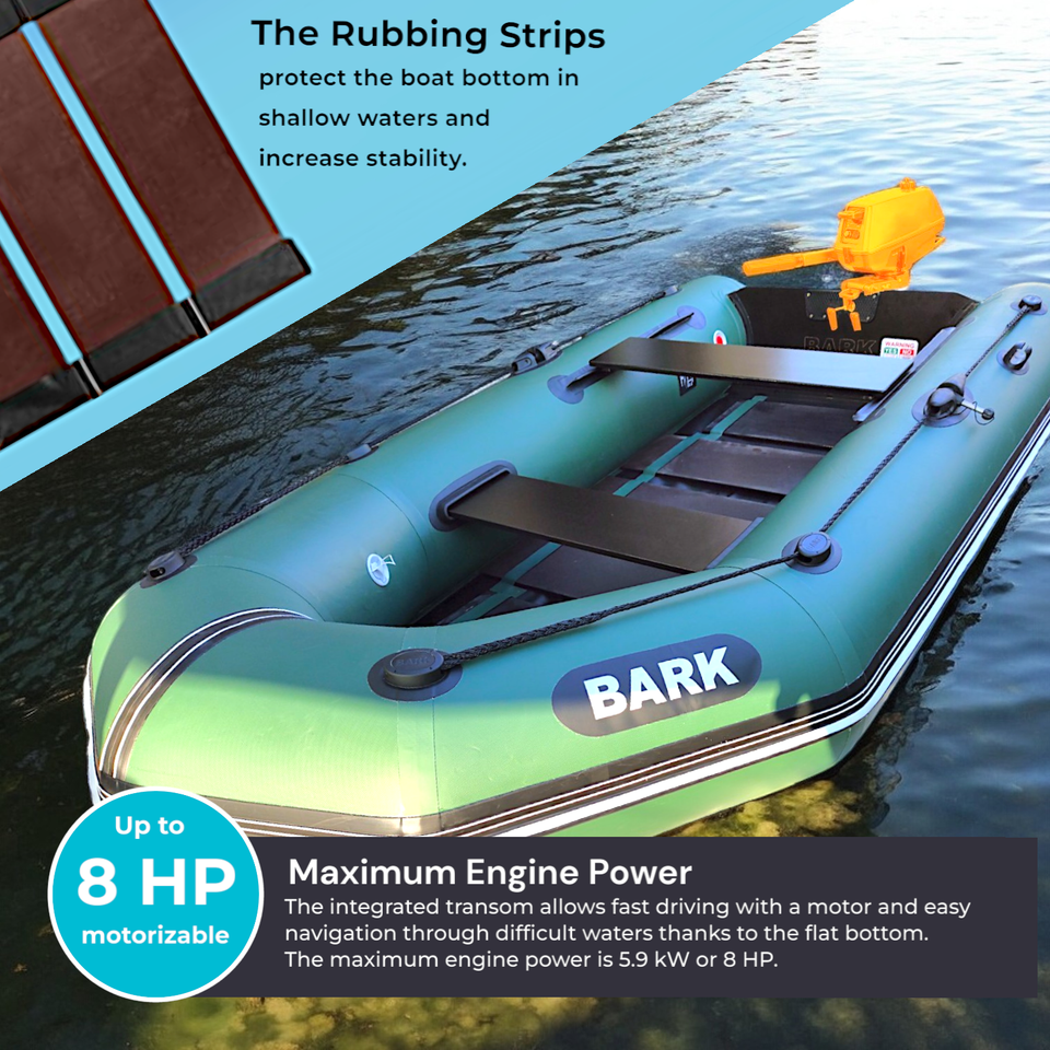 Inflatable Boat BARK BT-290 with Slatted Floor for 2 People 290×135 | eBay