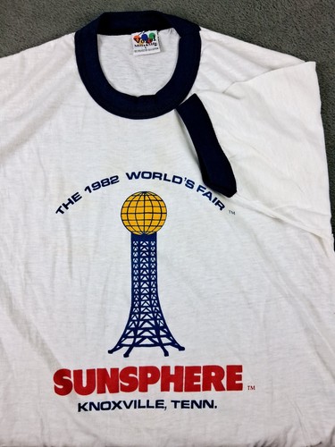 Vintage 1982 Worlds Fair Knoxville Tennessee Graphic Ringer Shirt ...