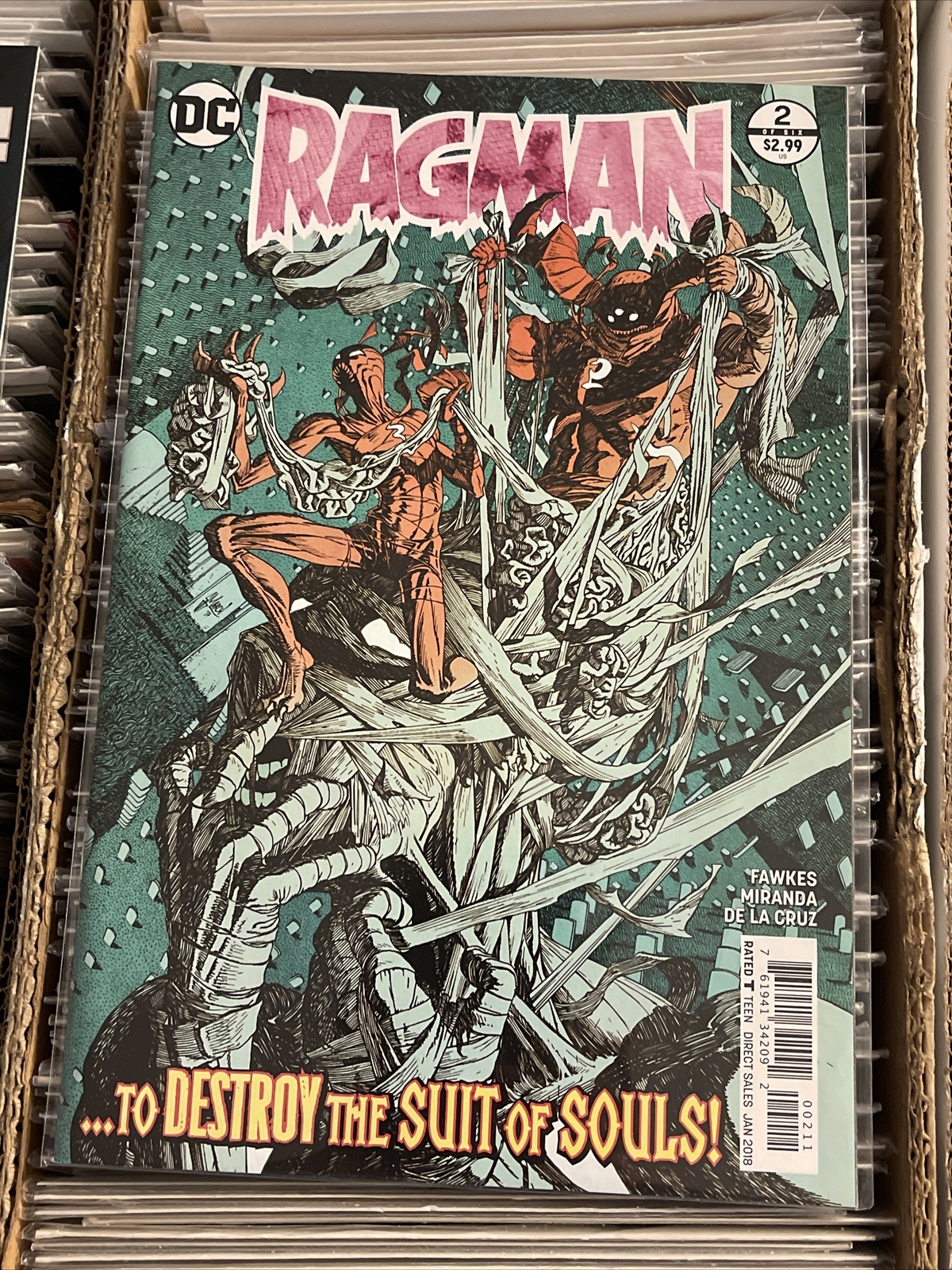 RAGMAN #2 GUILLEM MARCH COVER ray fawkes inaki miranda 2018 dc comics ...