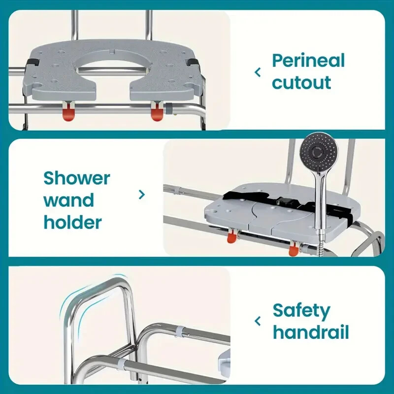 Sliding Shower Chair Bathtub Transfer Bench, Shower Bench with Non-Slip ...