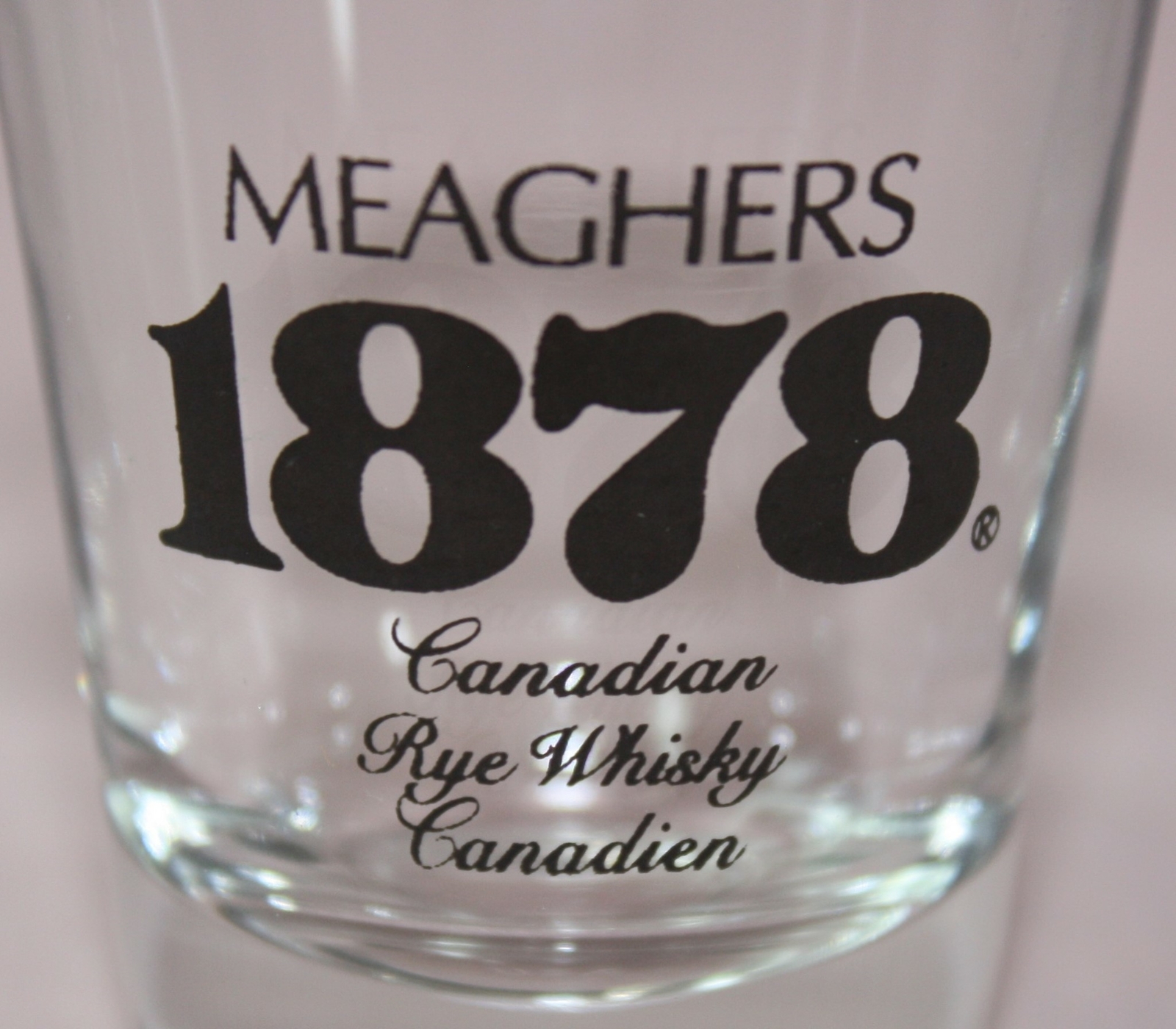 MEAGHERS 1878 CANADIAN RYE WHISKY COLLECTIBLE ADVERTISING BARWARE SHOT ...