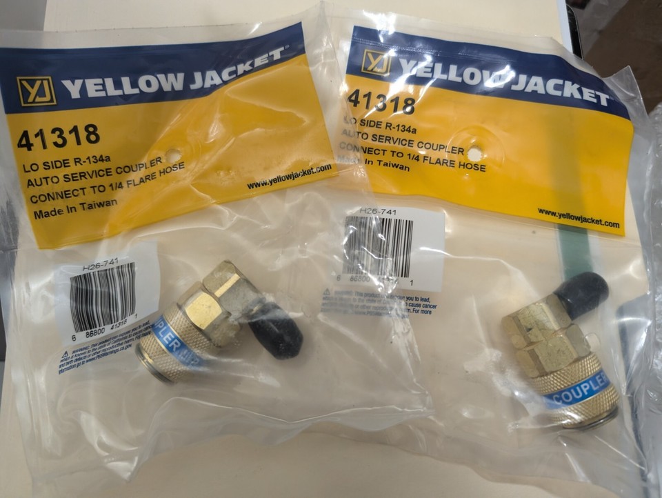 Yellow Jacket Automotive R-134a A/C Coupler w/ 1/4" male flare - LO ...
