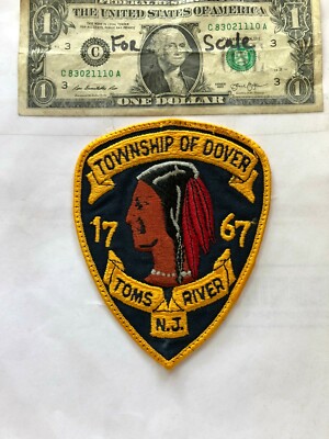 Dover TWP. New Jersey Police Patch (Toms River) Pre-sewn in good Shape ...