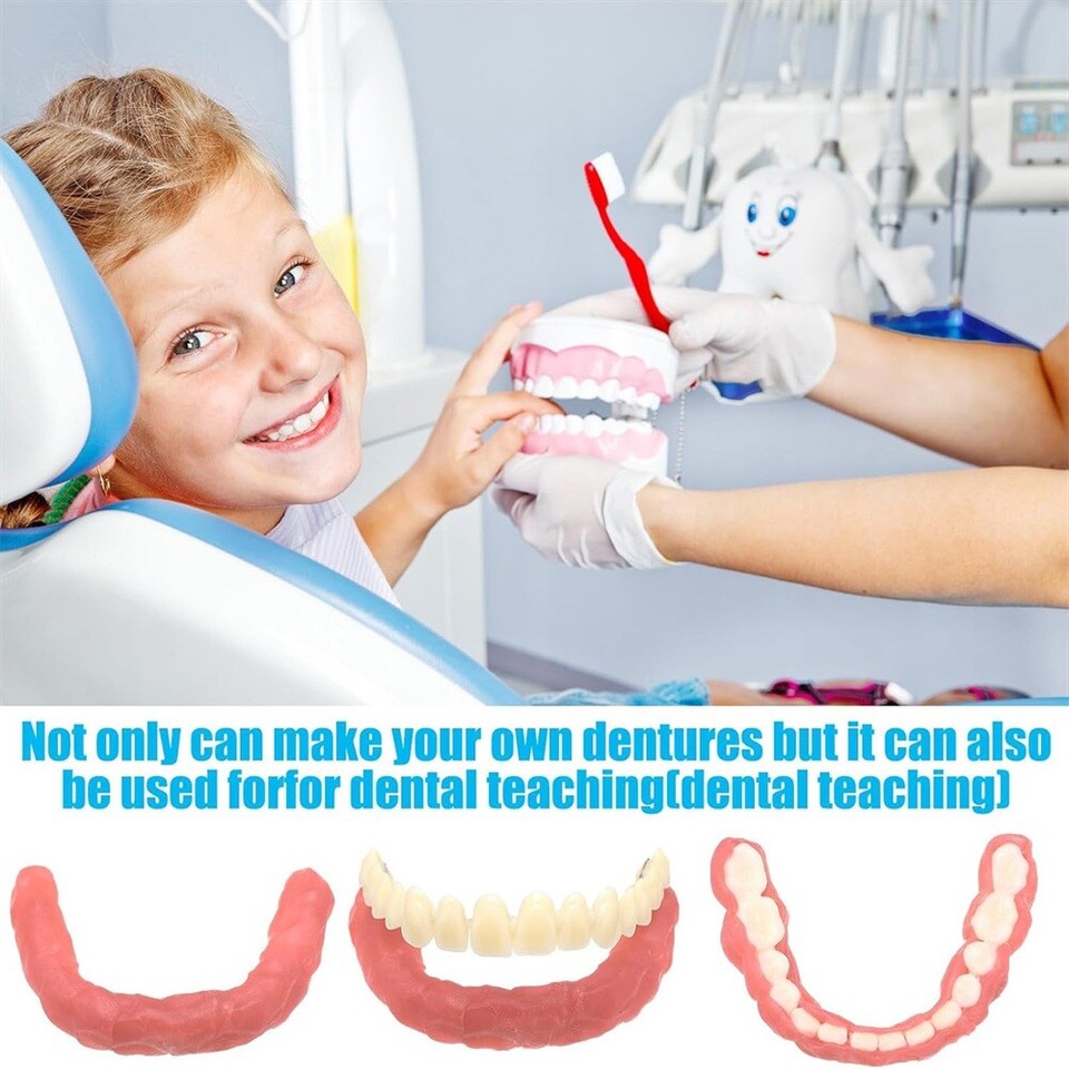 1 Set Dentures Fake Teeth DIY Kit Reusable DIY Fake Teeth Repair ...