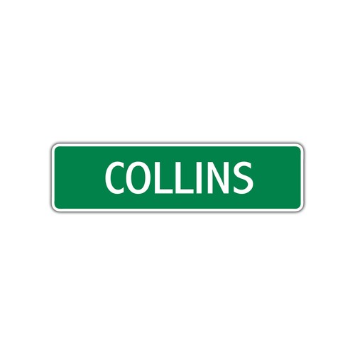 Collins Girls Name Letter Printed Label Art Decor Novelty Aluminum ...