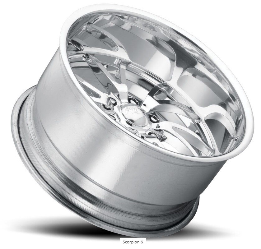 22 PRO WHEELS RIMS FORGED BILLET ALUMINUM SCORPION 6 TWISTED ...