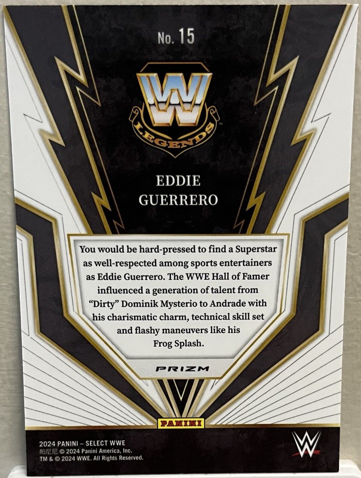 Eddie Guerrero 2024 Panini Select WWE Turbo Charged Insert Silver Prizm ...