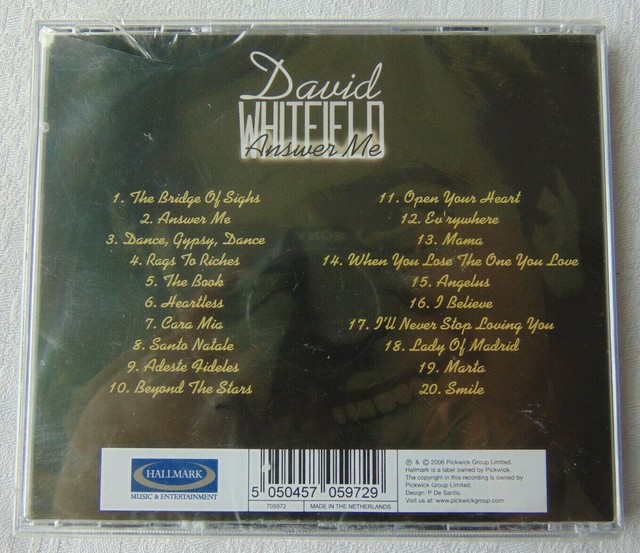 David Whitfield - Answer Me (2006) for sale online | eBay