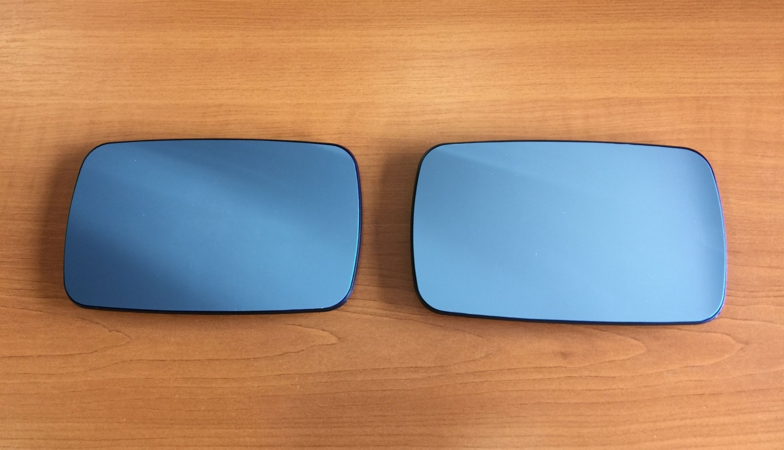 BMW E34 E36 rear view mirror heated glass with holder Kit Set 2x New | eBay