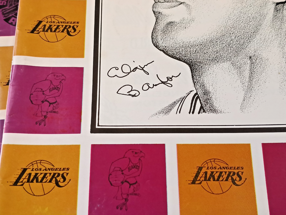 Lakers VS Hawks in The Forum Jan 31, 1968 Lakers game Program Baylor ...