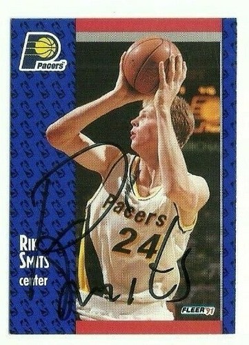 Rik Smits 1991-92 Fleer signed auto autographed card Pacers | eBay