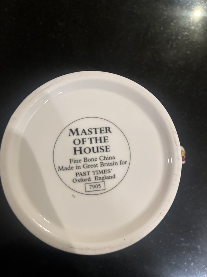 PAST TIMES FINE BONE CHINA LARGE MUG "MASTER OF THE HOUSE" Very Good ...