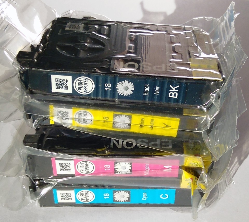 Genuine Epson 18 Daisy Multipack C/M/Y/K Ink Cartridges (T1806 ...