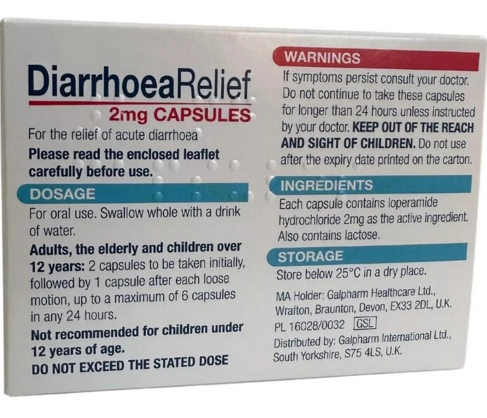72 Capsule GENERIC - Imodium Diarrhoea Relief 12 X 6 Capsules BRAND MAY ...