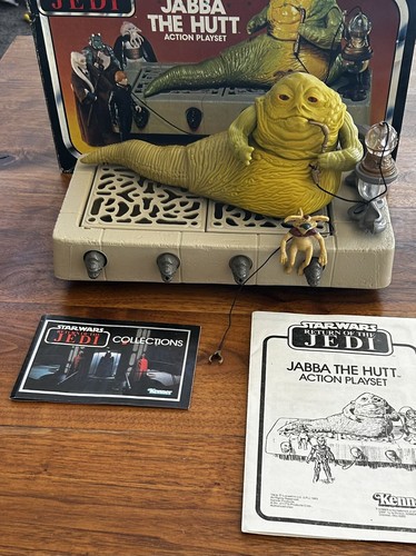 Star Wars Jabba The Hutt Action Playset Kenner Vintage 1983 Mint W/ Box ...