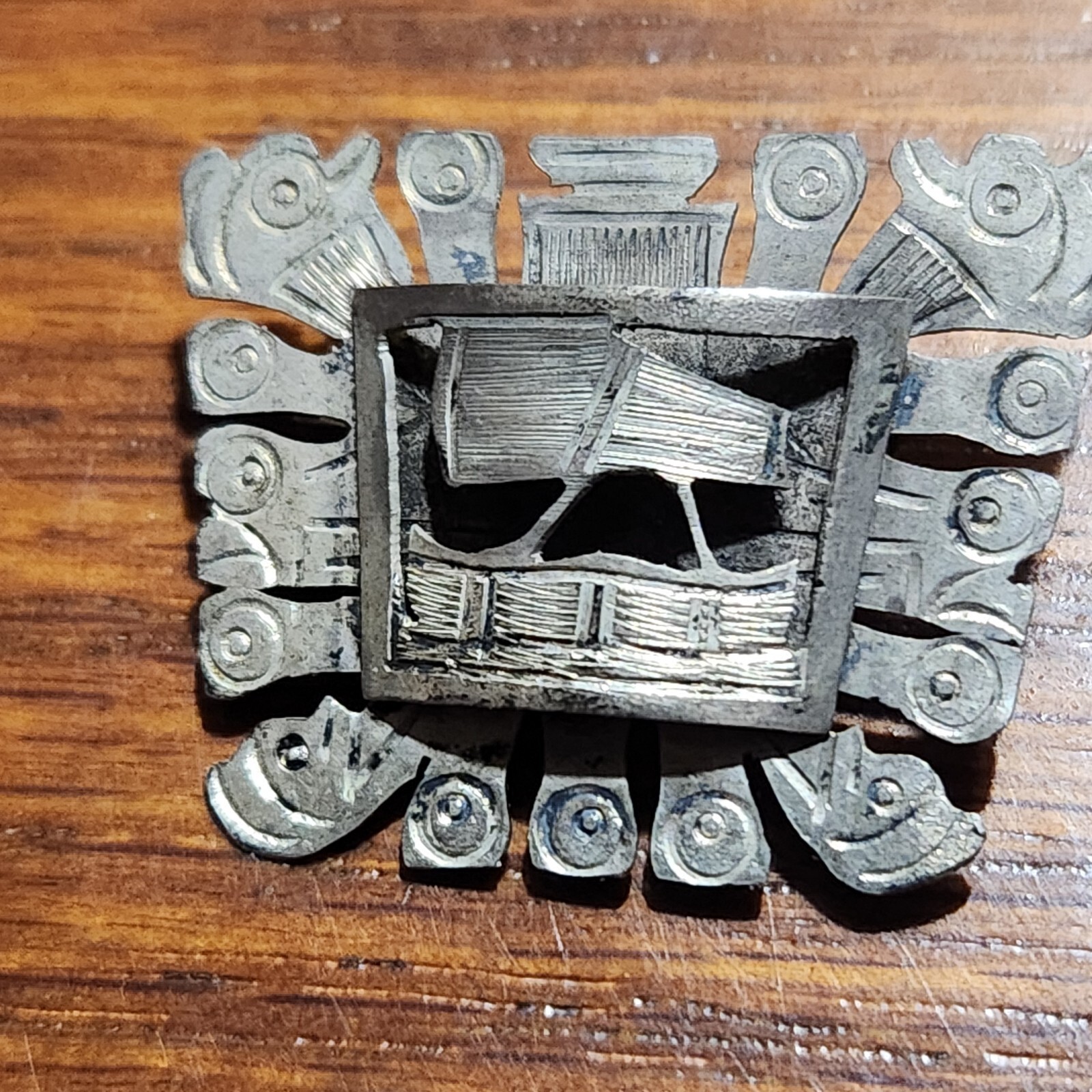 Rare Antique Inca, Peru, Peruvian Silver Brooch. 1.15… - Gem