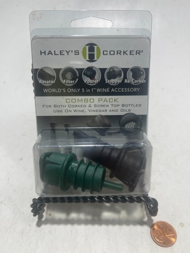 Haley's Corker 5-In-1 Wine Aerator, Stopper, Pourer, Filter, Recorker ...