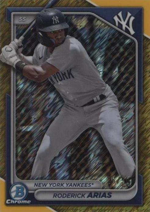 2024 Bowman - Chrome Prospects Roderick Arias #BCP-100 Gold Shimmer ...