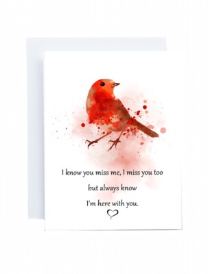 Robin bereavement card,Robin sympathy card, robin memory of a loved one ...