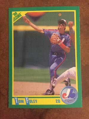 Tom Foley 32 Score 1990 MLB Baseball Trading Card | eBay