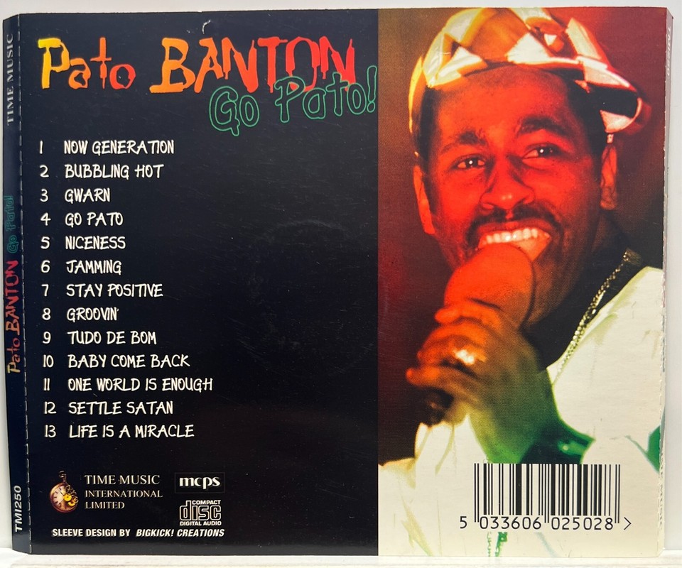 Pato Banton : Go Pato! (CD 2000 Time Music International) *Rare* *Very ...