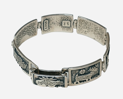 Roderick Tenorio RMT Signed Sterling Silver Story Teller Animal Link ...