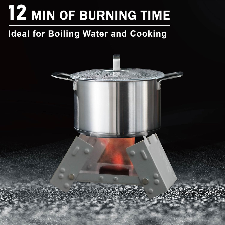 Solid Fuel Tablets, Powerful Solid Fuel (1300-Degree), Lit Easily Solid ...